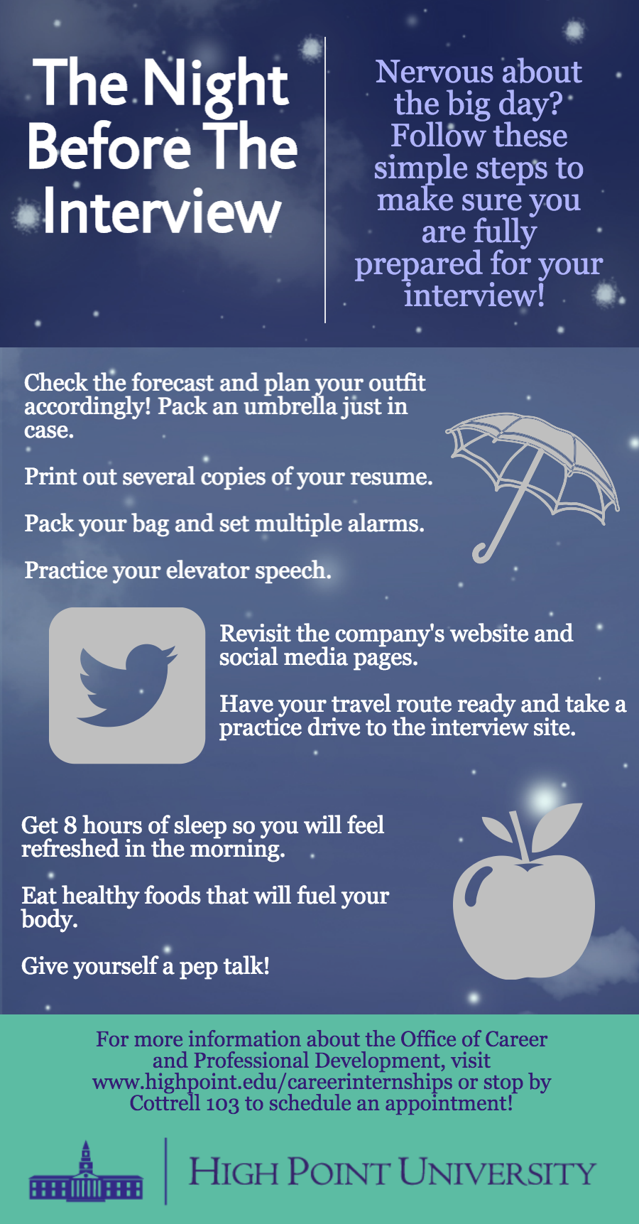 [INFOGRAPHIC] The Night Before the Interview | High Point University
